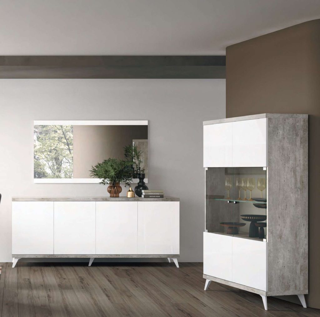 Treviso Modern Italian Cabinet with Glass – Milano Italian & European ...